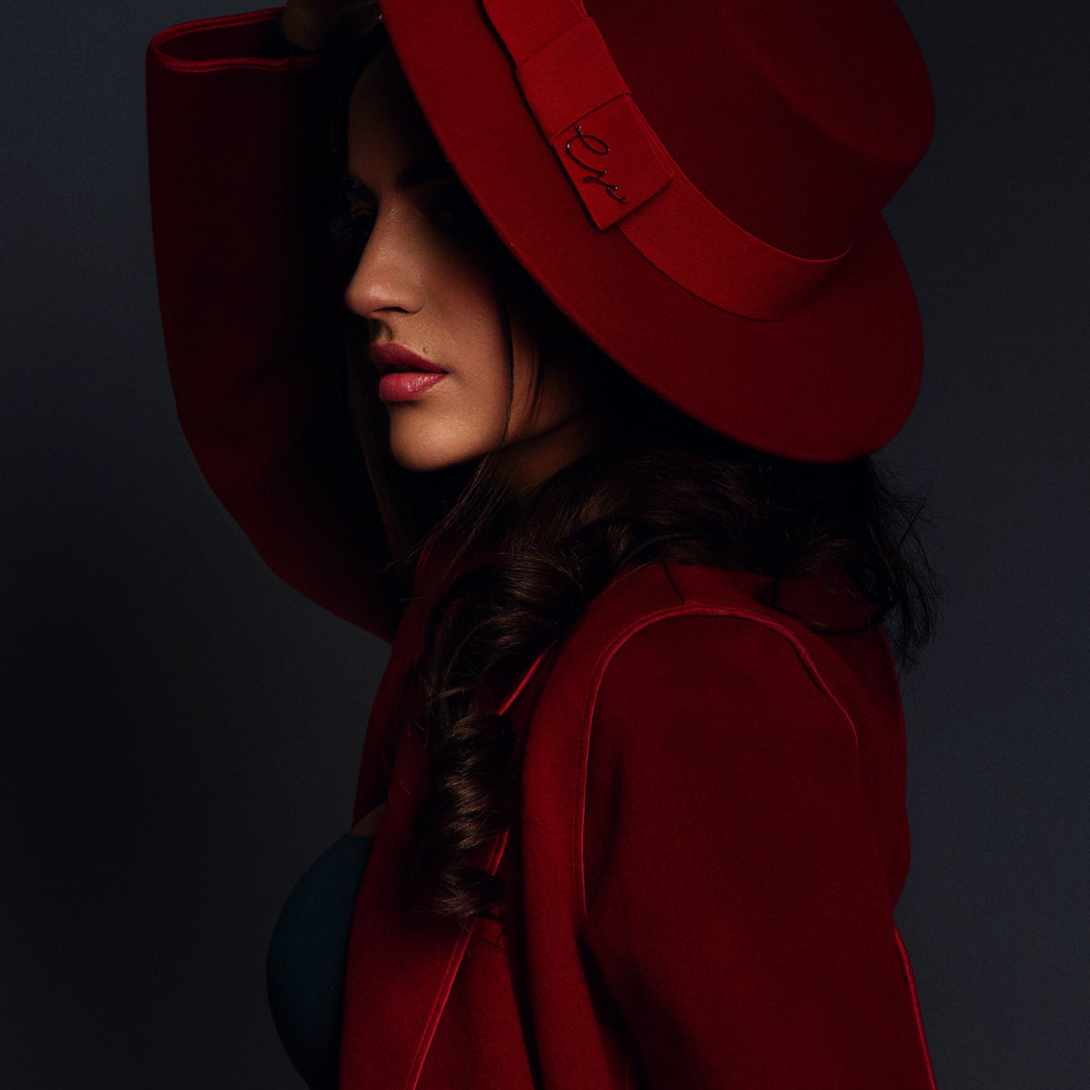 Handmade Red Wool Wide Brim Boater Hat – Chanel Joan Elkayam
